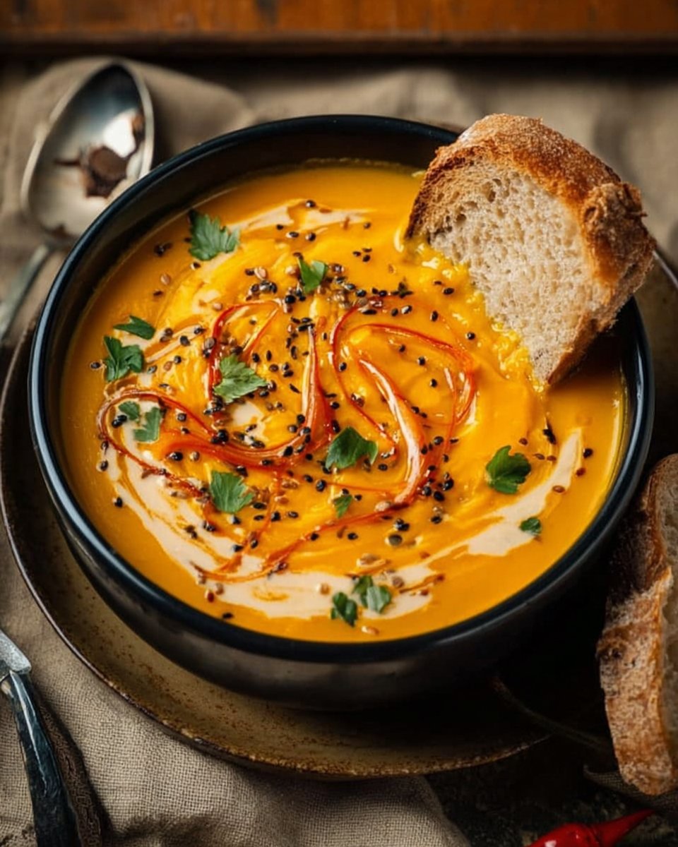 Flavorful Spicy Carrot and Red Lentil Soup Recipe (Vegan)