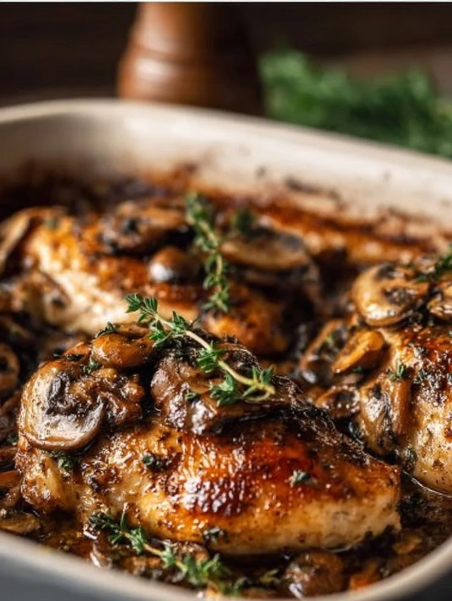 Baked Mushroom Chicken