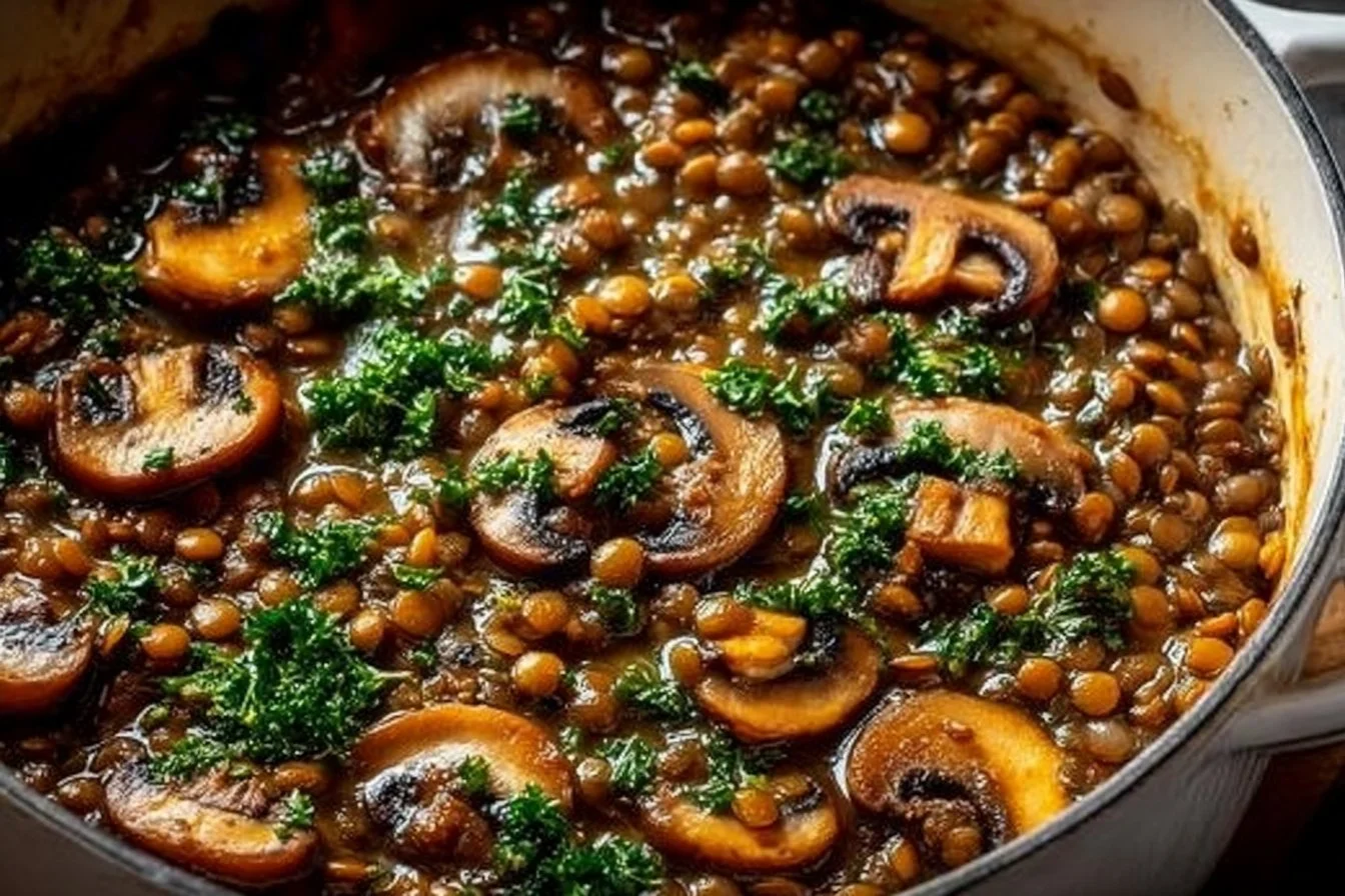 Vegan Lentil Mushroom Stew